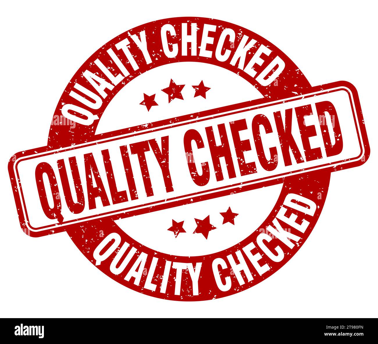 quality checked stamp. quality checked sign. round grunge label Stock ...