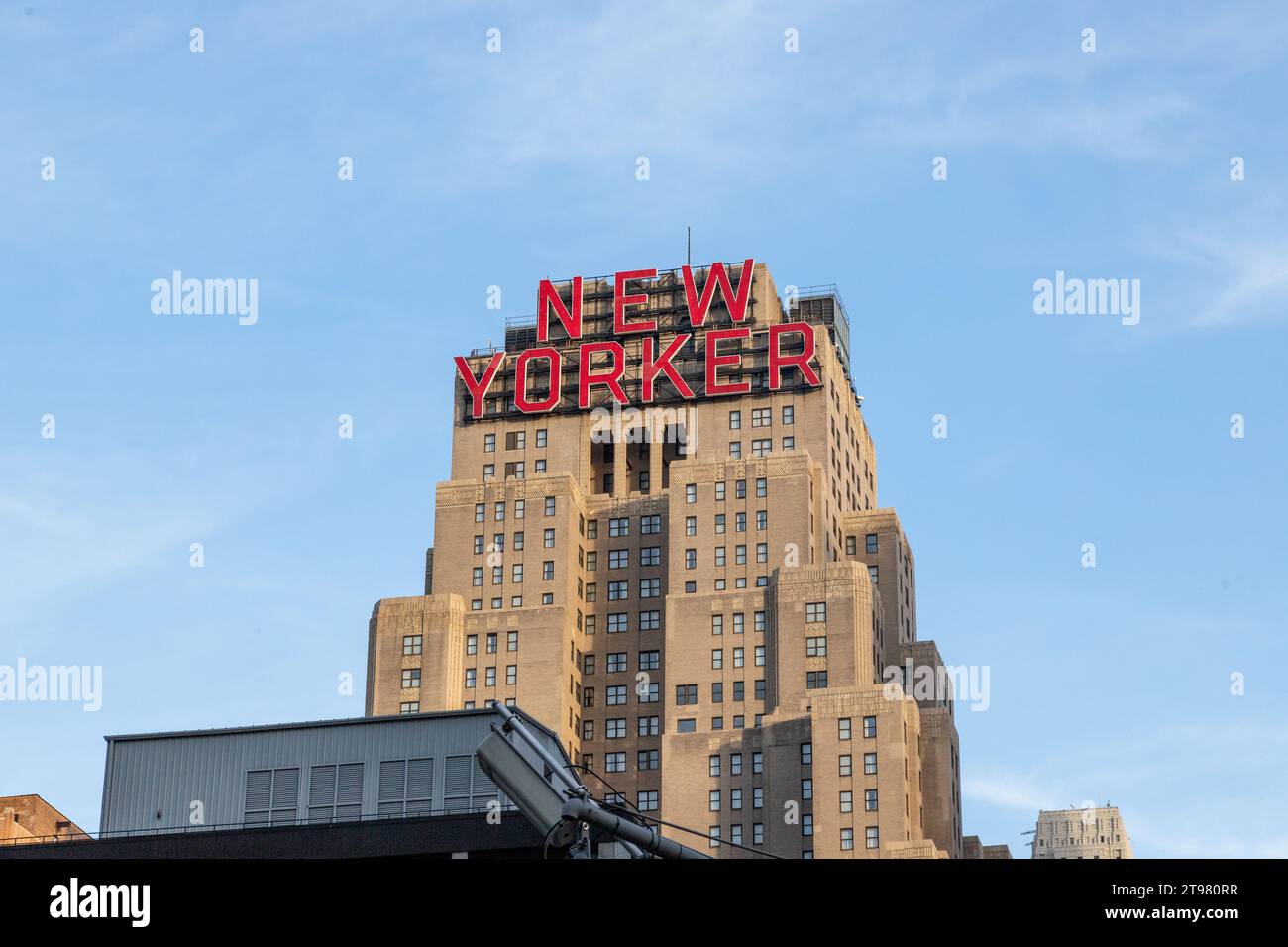 The New Yorker Hotel sign, Eighth Avenue, Manhattan, New York City ...