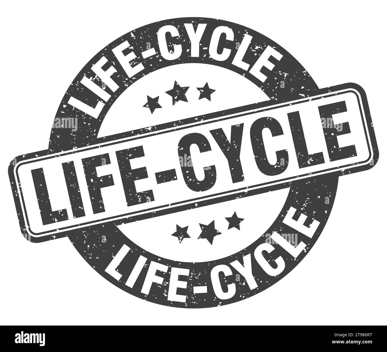 life-cycle stamp. life-cycle sign. round grunge label Stock Vector ...