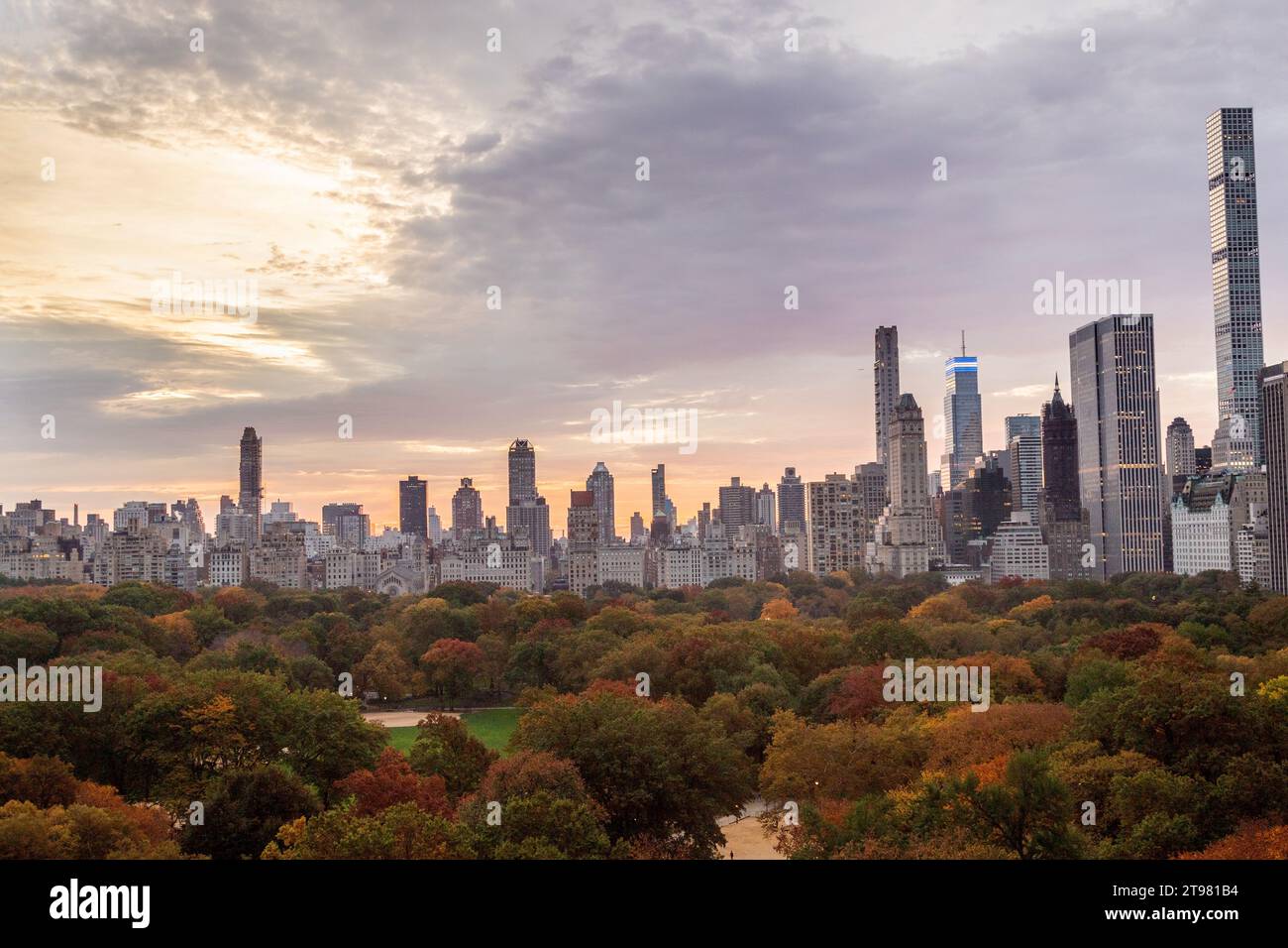 Sunrise over Central Park, New York City, United States of America ...