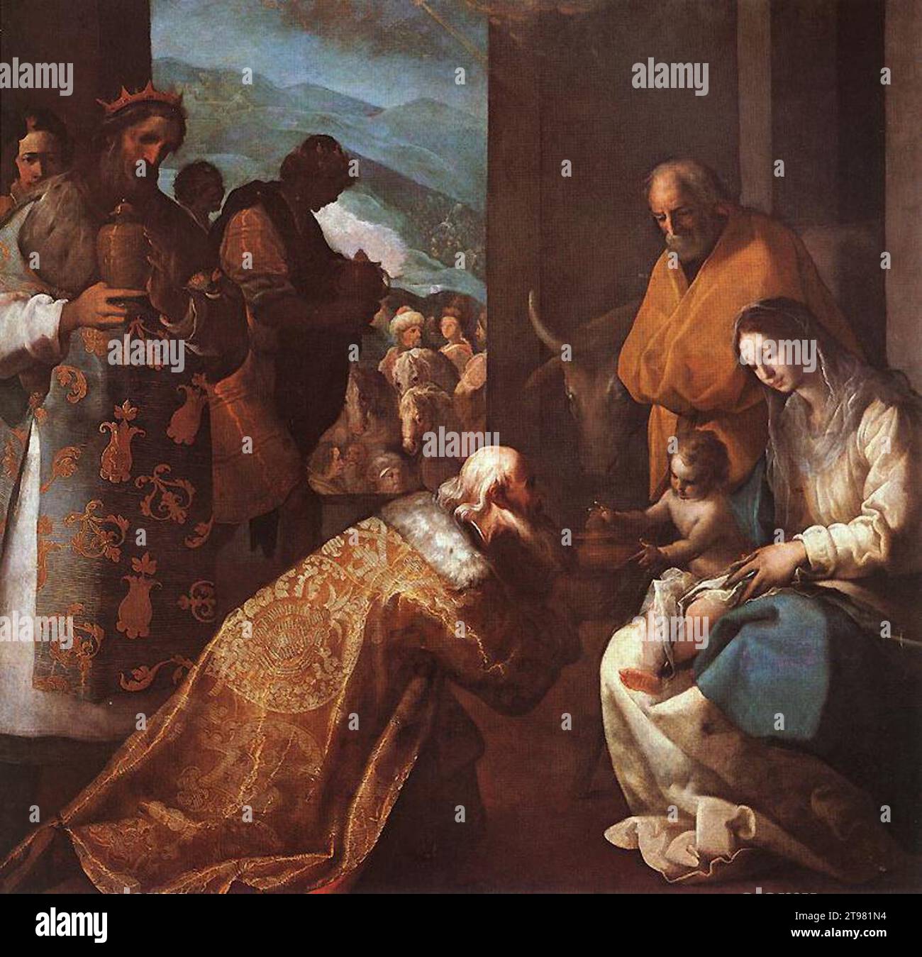 The Adoration of the Magi 1620s by Eugenio Cajes Stock Photo - Alamy