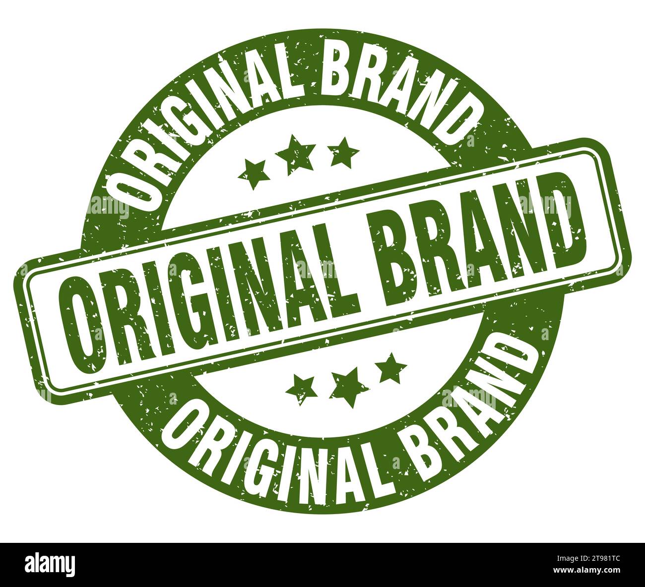 original brand stamp. original brand sign. round grunge label Stock ...