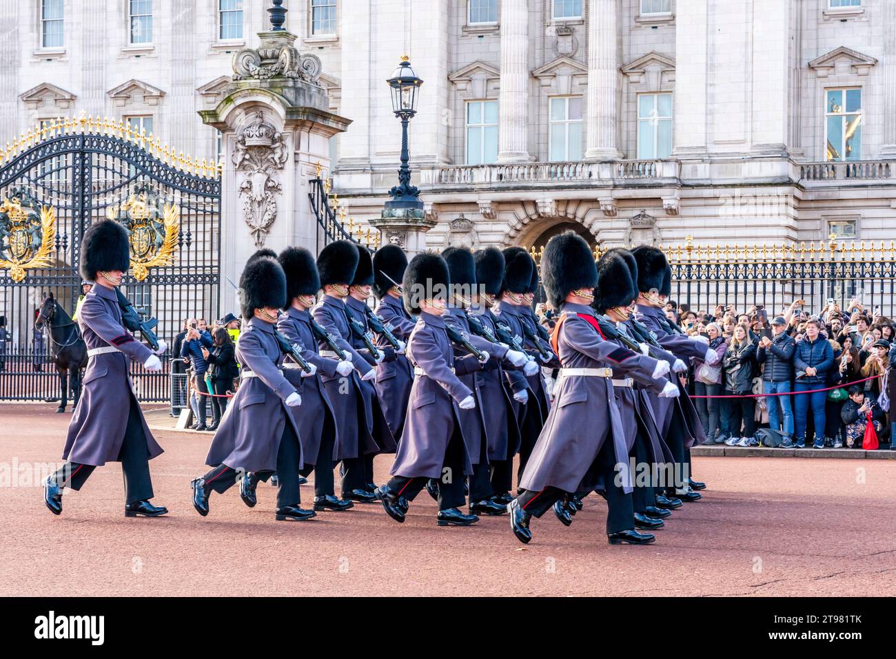 The King's Guard Take Part In The Changing of The Guard Ceremony At Buckingham Palace, London ...