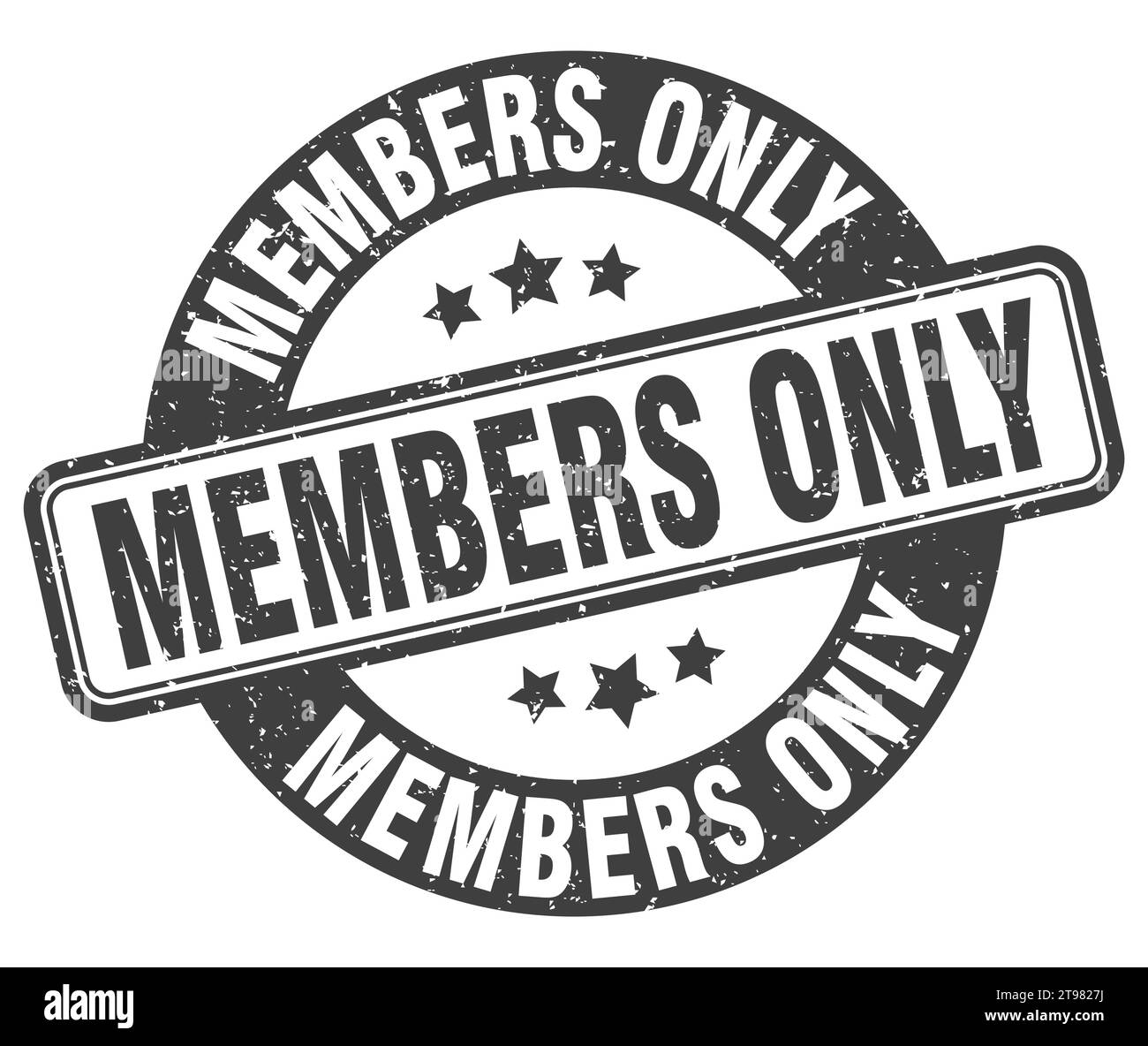 members only stamp. members only sign. round grunge label Stock Vector ...