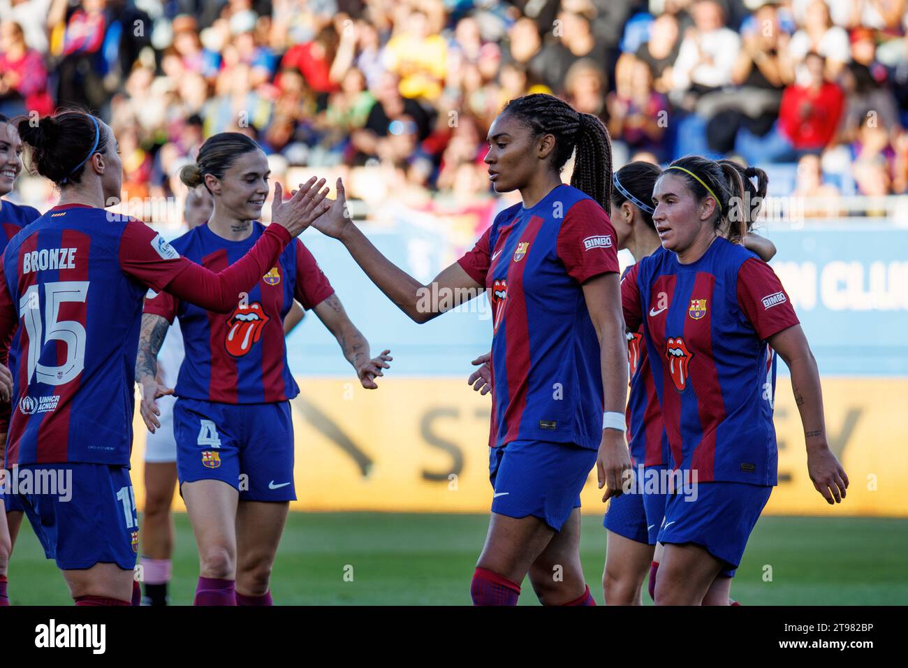 BARCELONA - NOV 5: Salma Paralluelo celebrates after scoring a goal ...