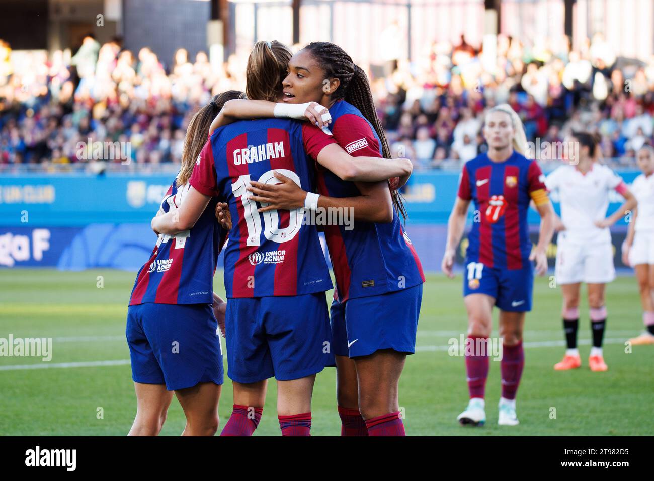 BARCELONA - NOV 5: Salma Paralluelo celebrates after scoring a goal ...