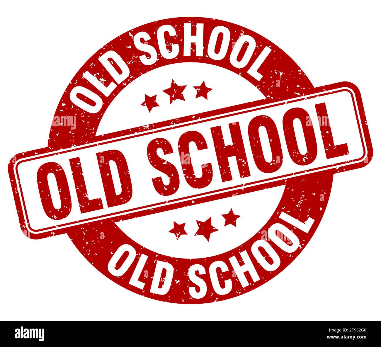 old school stamp. old school sign. round grunge label Stock Vector ...