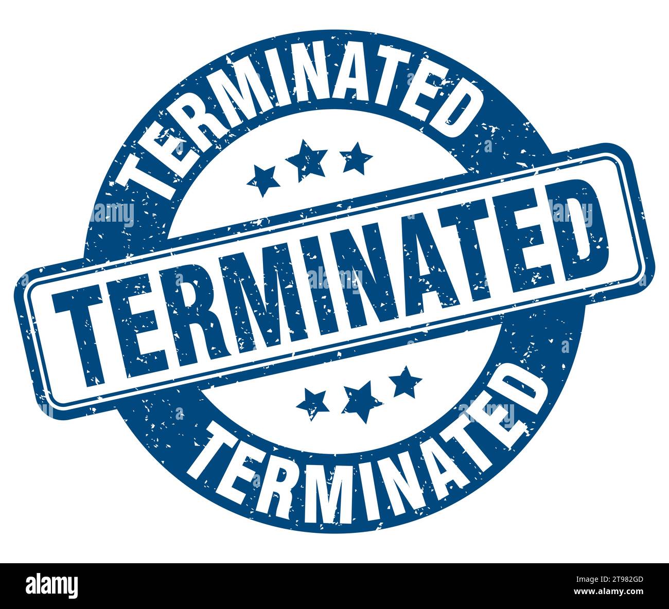 terminated stamp. terminated sign. round grunge label Stock Vector ...