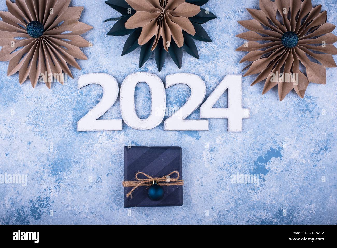 New Year composition with 2024 number Stock Photo - Alamy