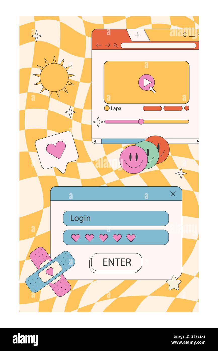 Modern retro posters Stock Photo - Alamy