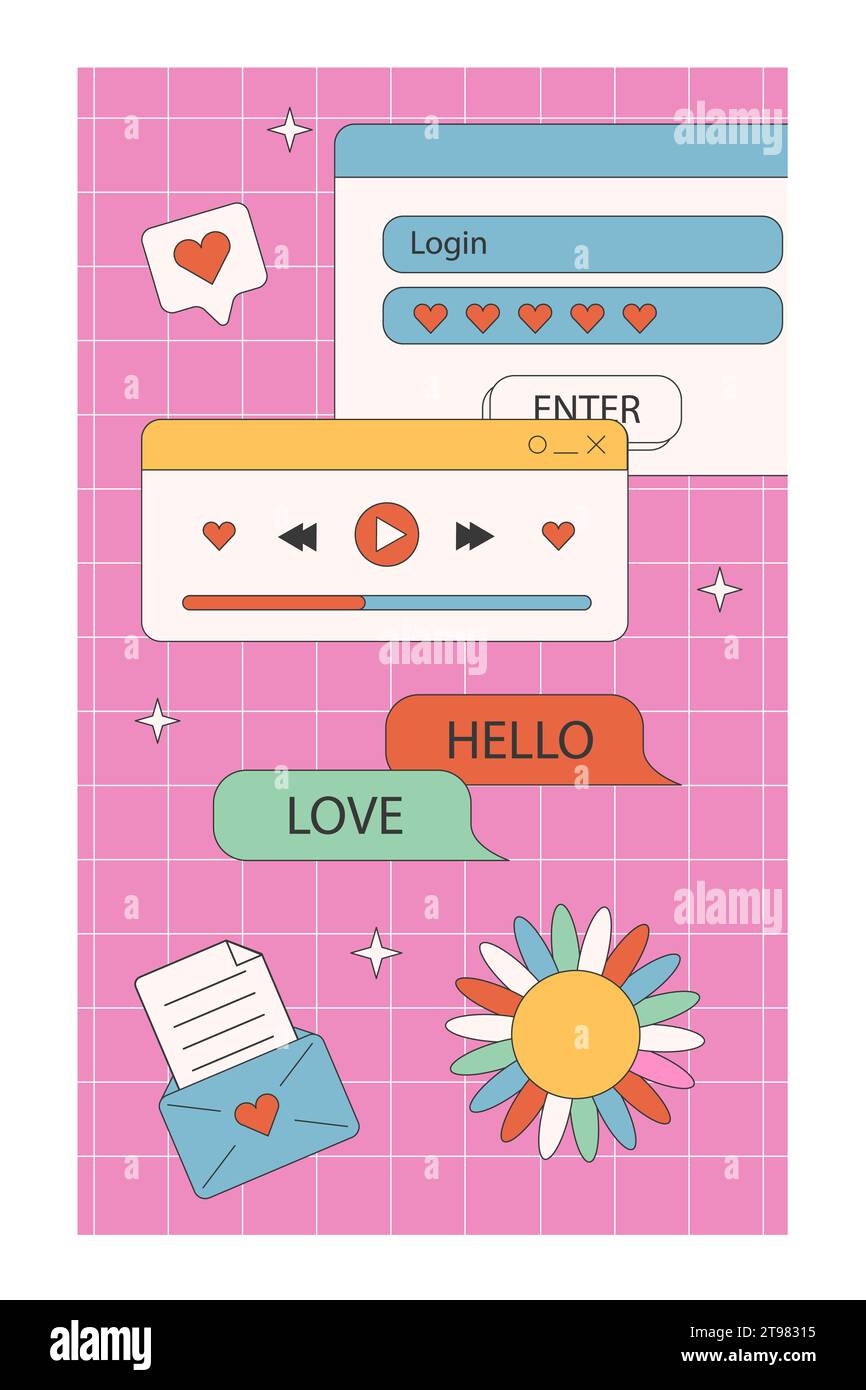 Social media vertical banners templates Stock Photo - Alamy