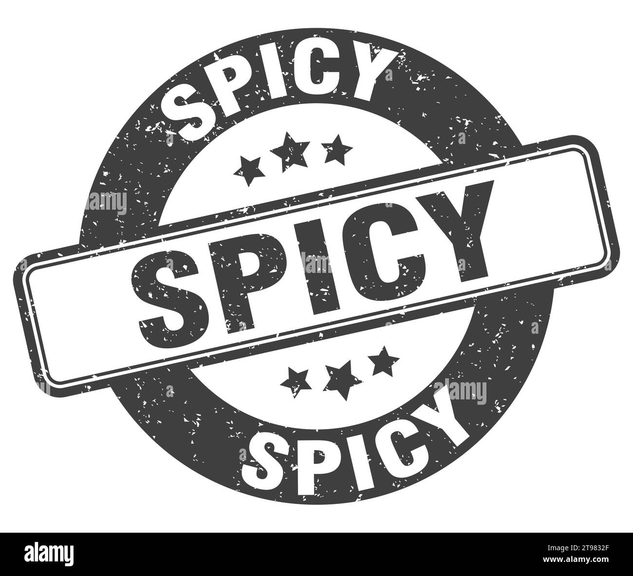 spicy stamp. spicy sign. round grunge label Stock Vector Image & Art ...