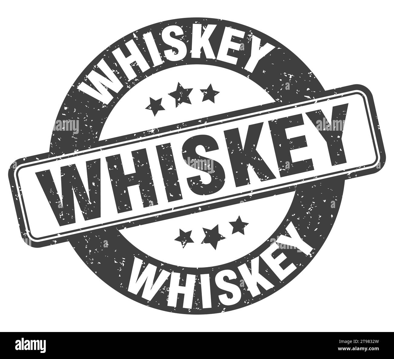 whiskey stamp. whiskey sign. round grunge label Stock Vector Image ...