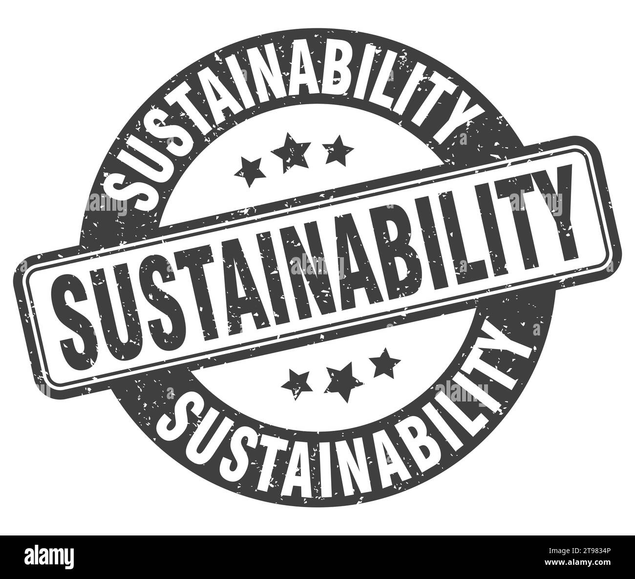 sustainability stamp. sustainability sign. round grunge label Stock ...