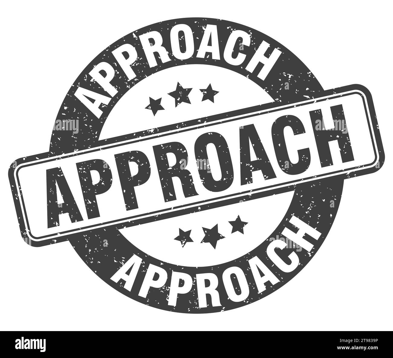 approach stamp. approach sign. round grunge label Stock Vector Image ...