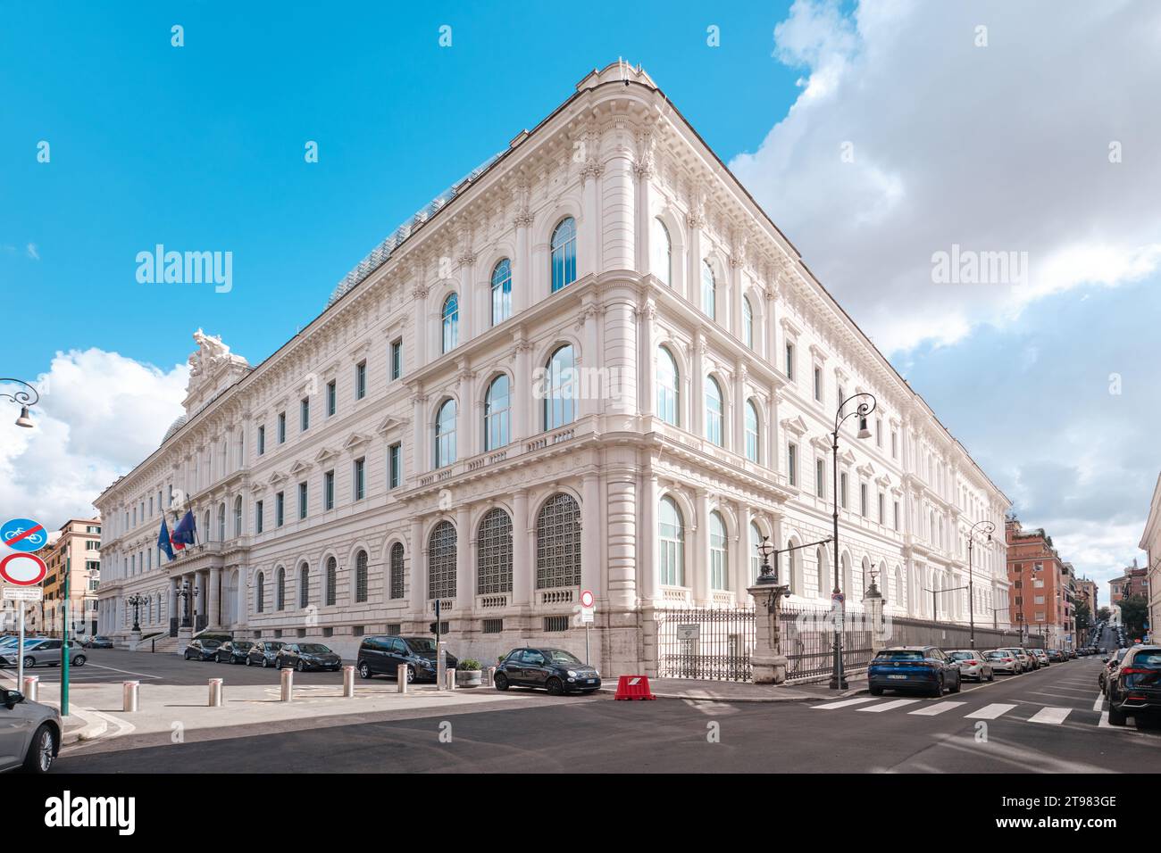 Rome, Italy - October 29 2023: White renovated building of Postal ...
