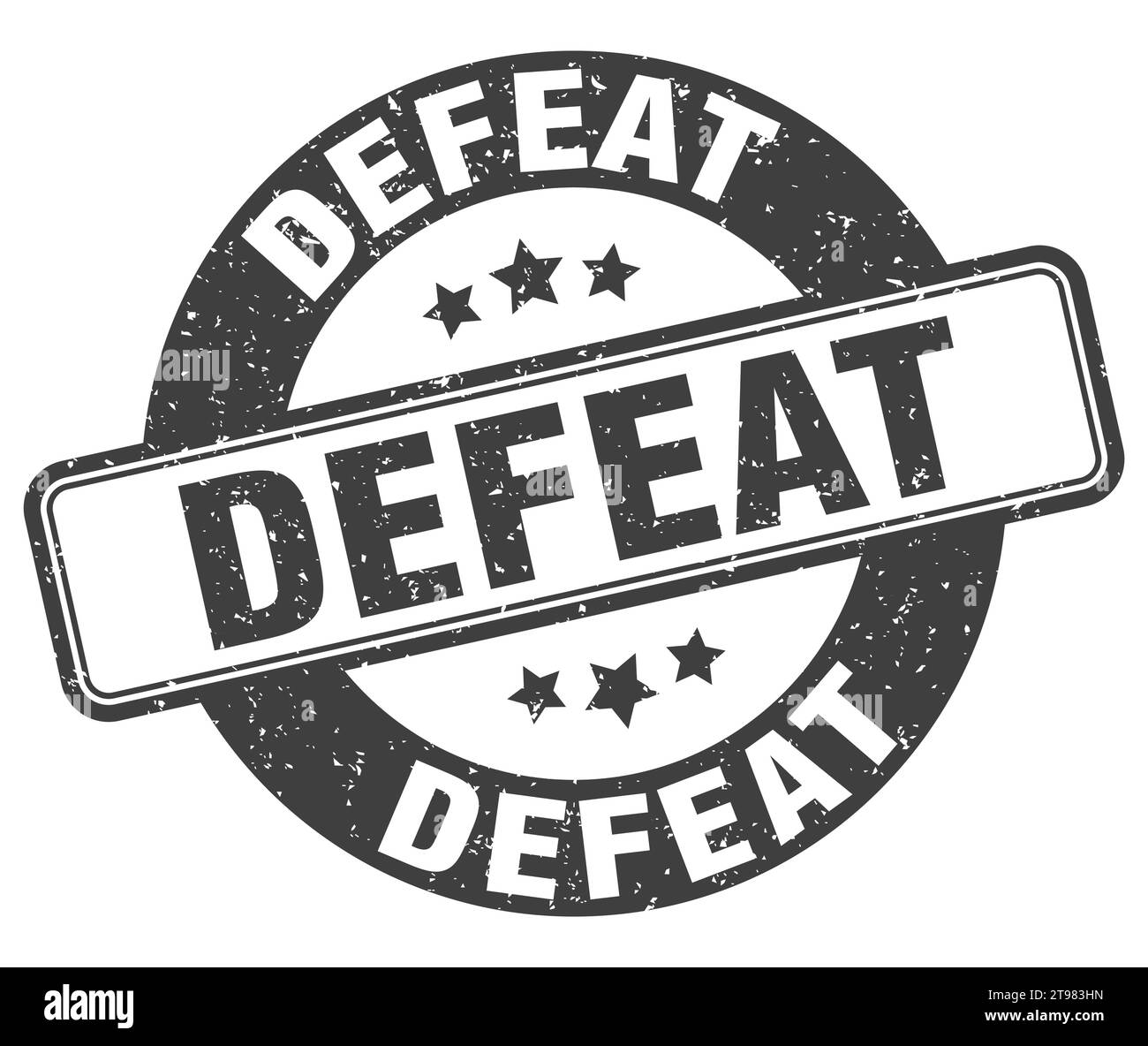 defeat stamp. defeat sign. round grunge label Stock Vector Image & Art ...