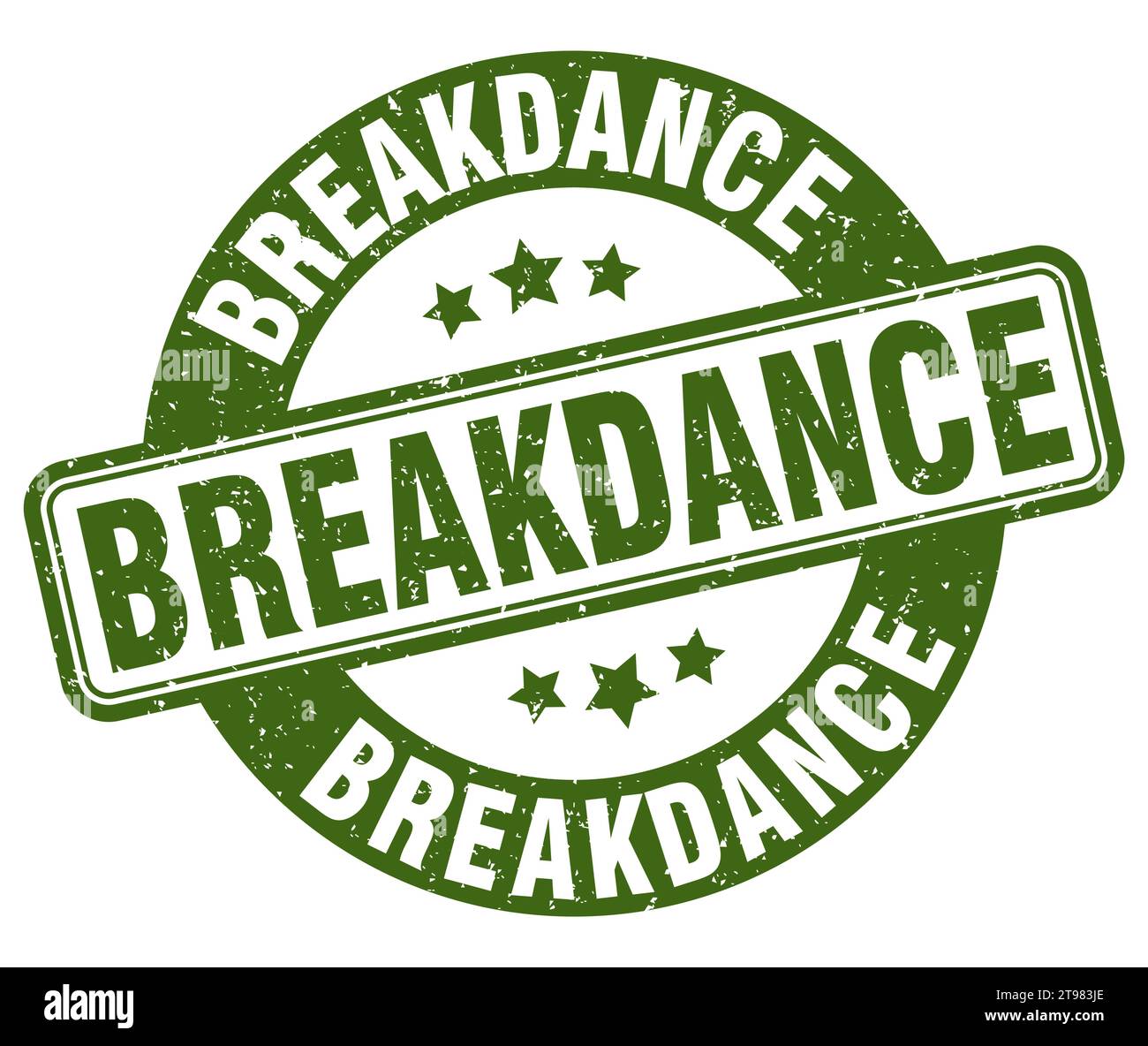 breakdance stamp. breakdance sign. round grunge label Stock Vector ...