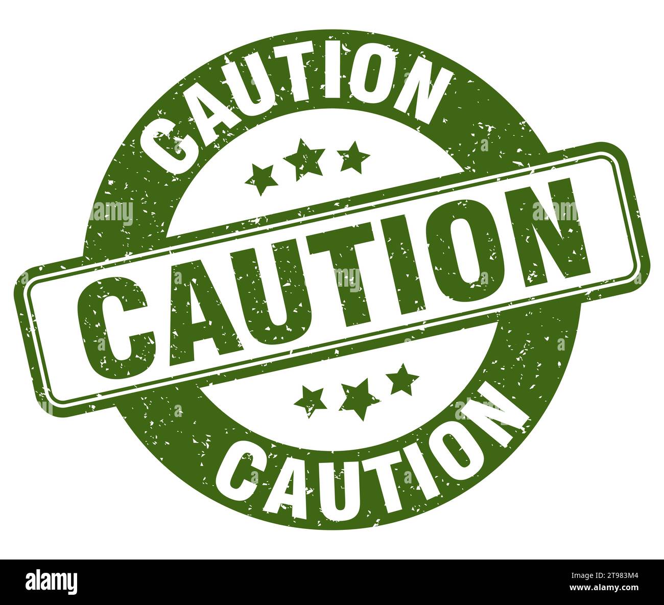 caution stamp. caution sign. round grunge label Stock Vector Image ...