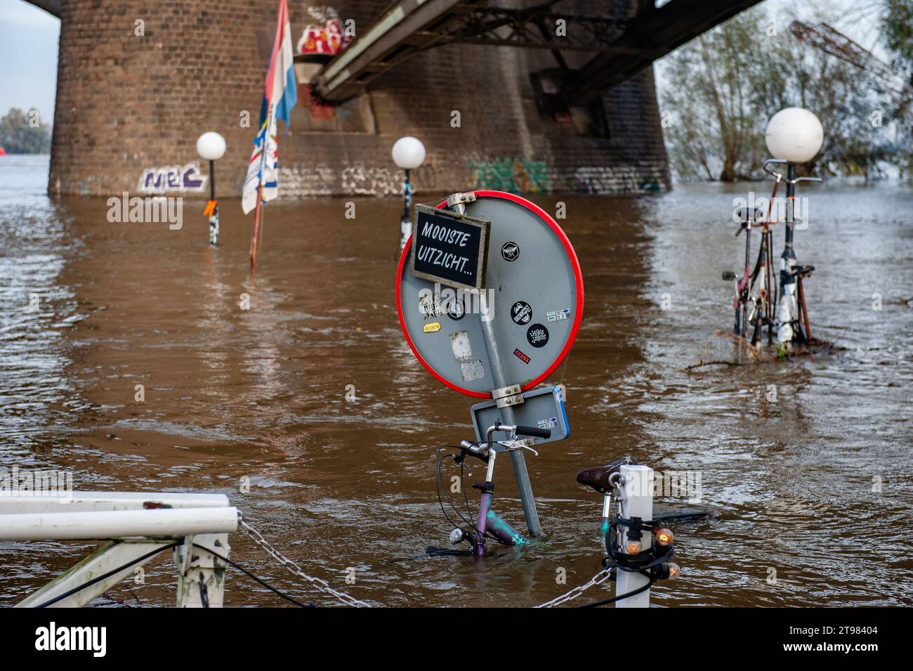 Nijmegen, Gelderland, Netherlands. 22nd Nov, 2023. Some bikes parked in ...