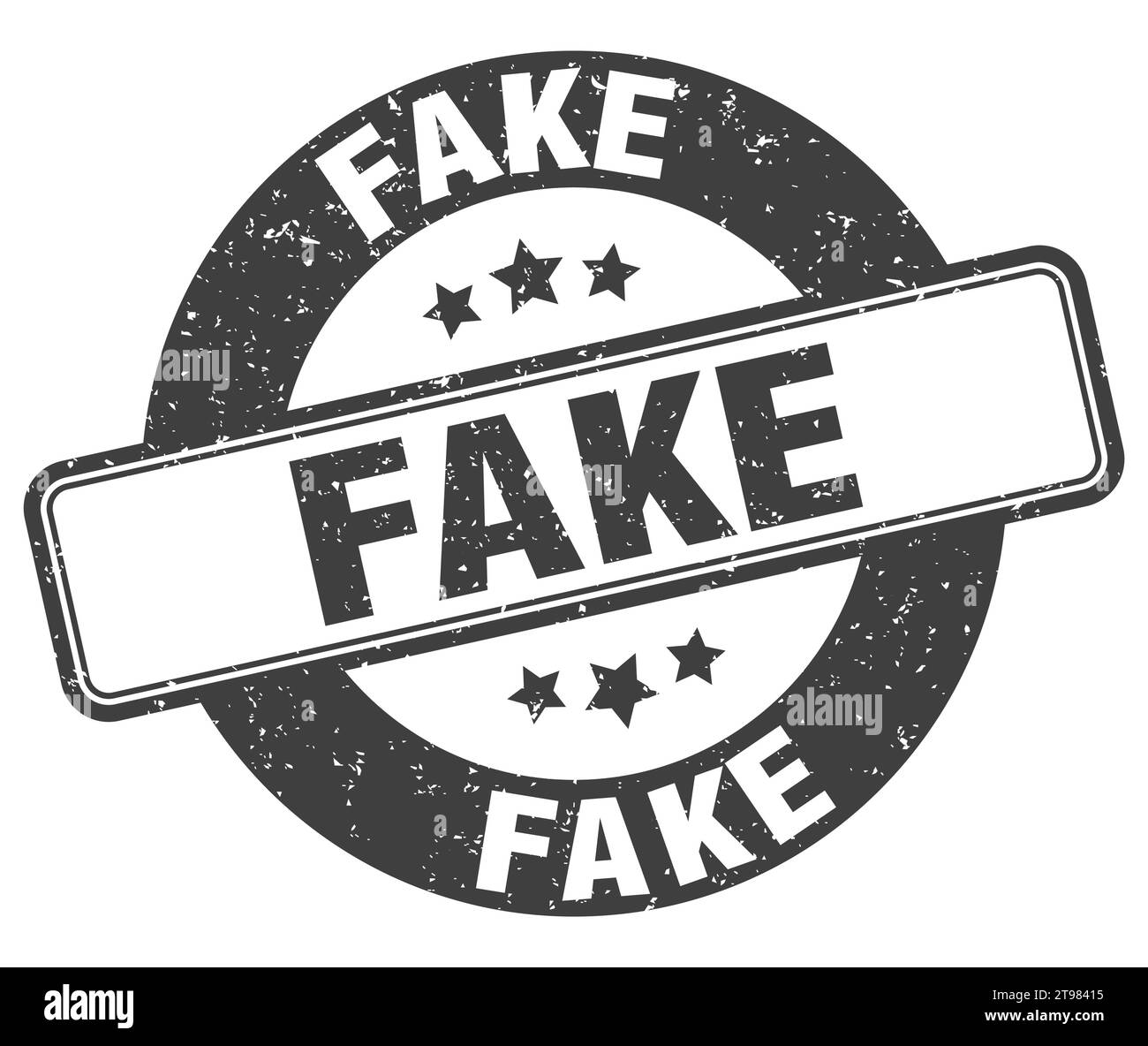 fake stamp. fake sign. round grunge label Stock Vector Image & Art - Alamy