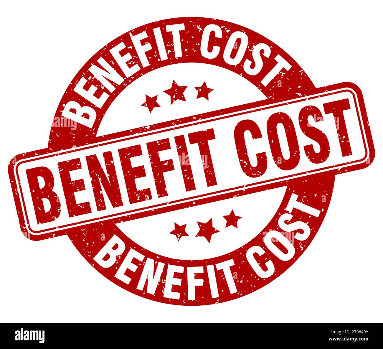 benefit cost stamp. benefit cost sign. round grunge label Stock Vector ...