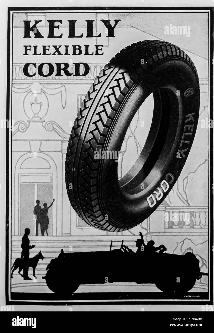 Vintage tire ad Black and White Stock Photos & Images - Alamy