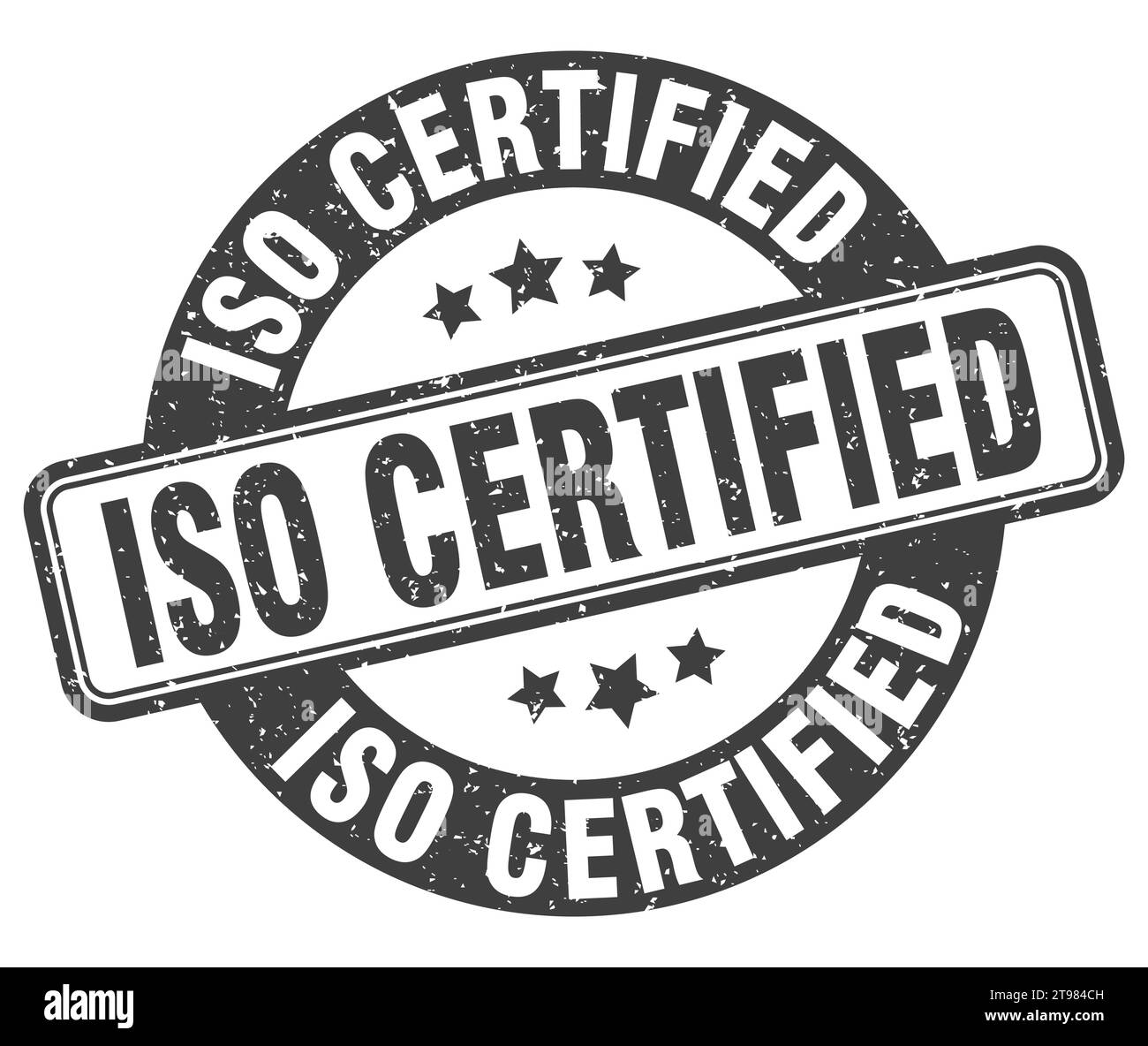 iso certified stamp. iso certified sign. round grunge label Stock ...