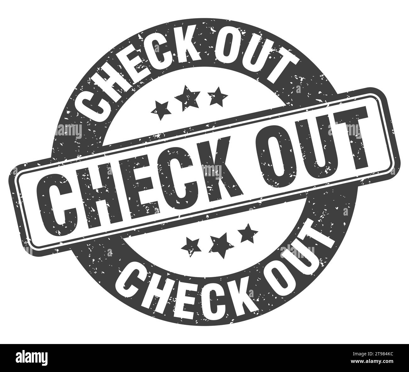 check out stamp. check out sign. round grunge label Stock Vector Image ...