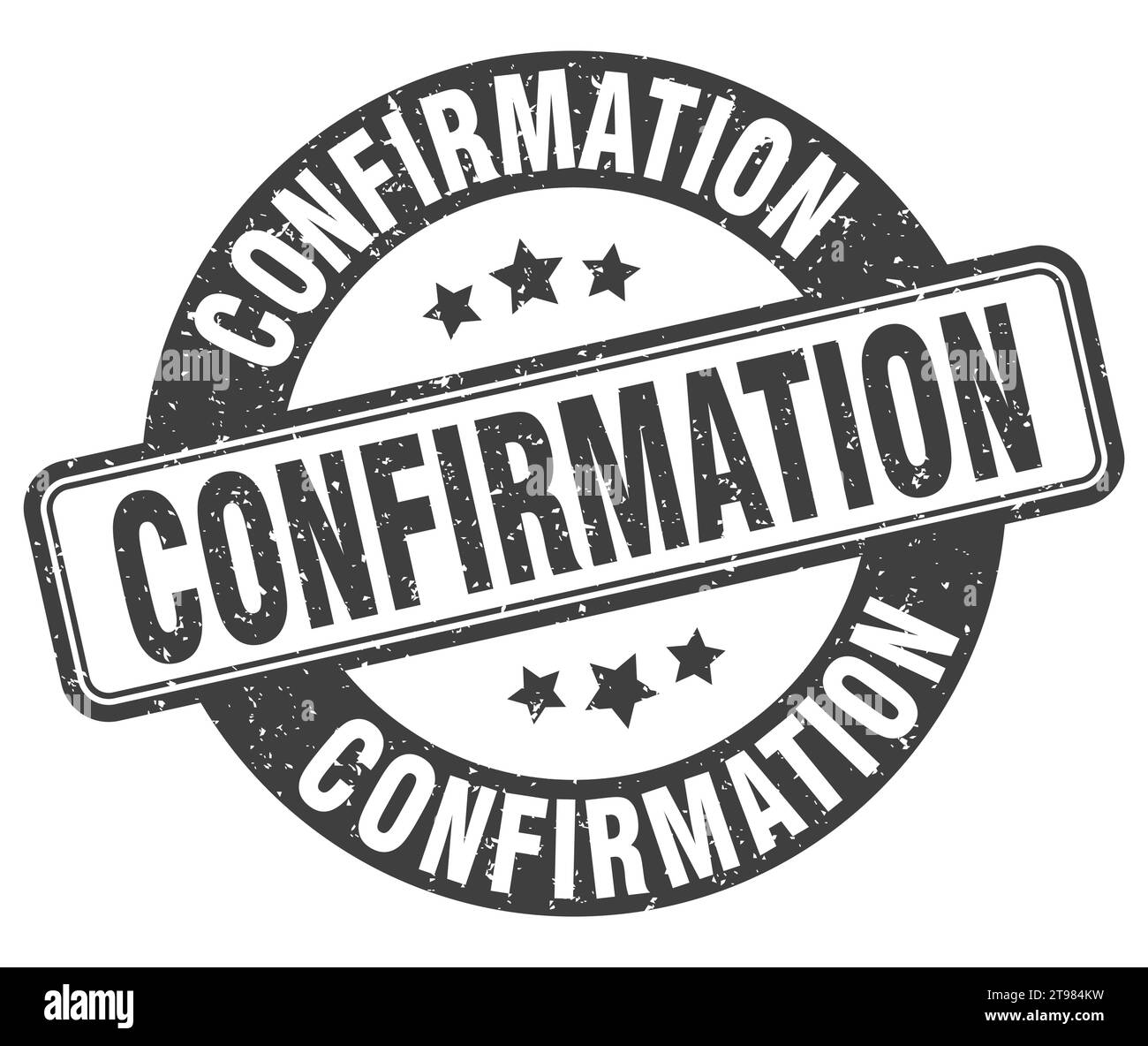confirmation stamp. confirmation sign. round grunge label Stock Vector ...