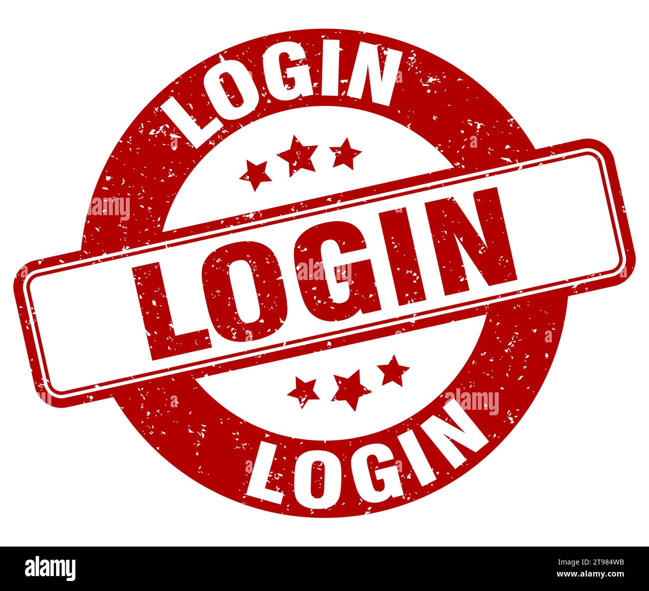 login stamp. login sign. round grunge label Stock Vector Image & Art ...