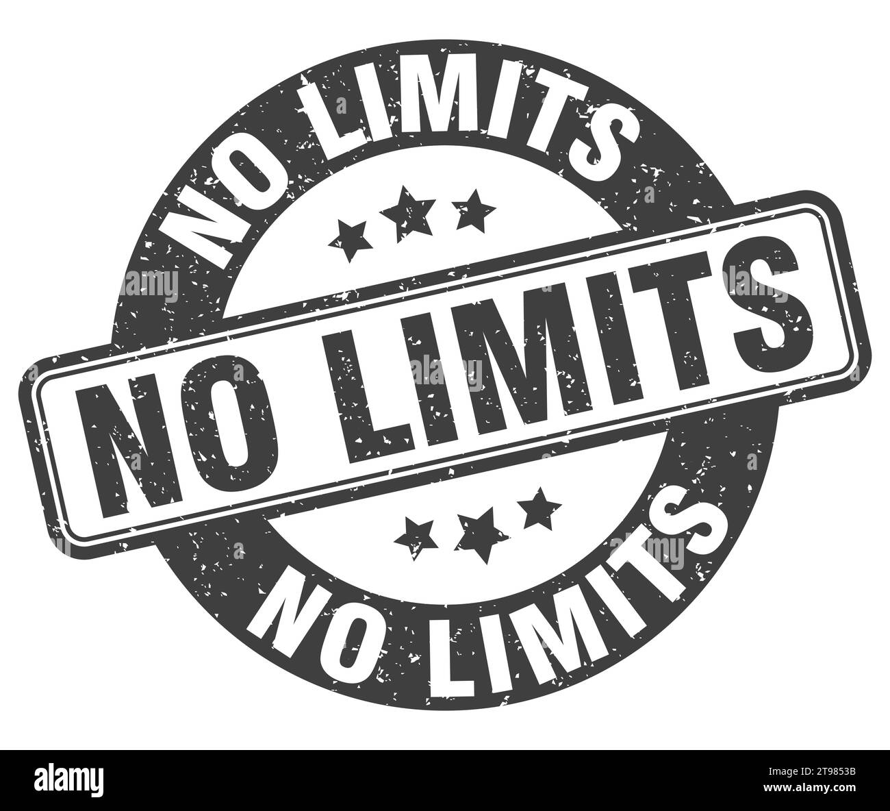 no limits stamp. no limits sign. round grunge label Stock Vector Image ...