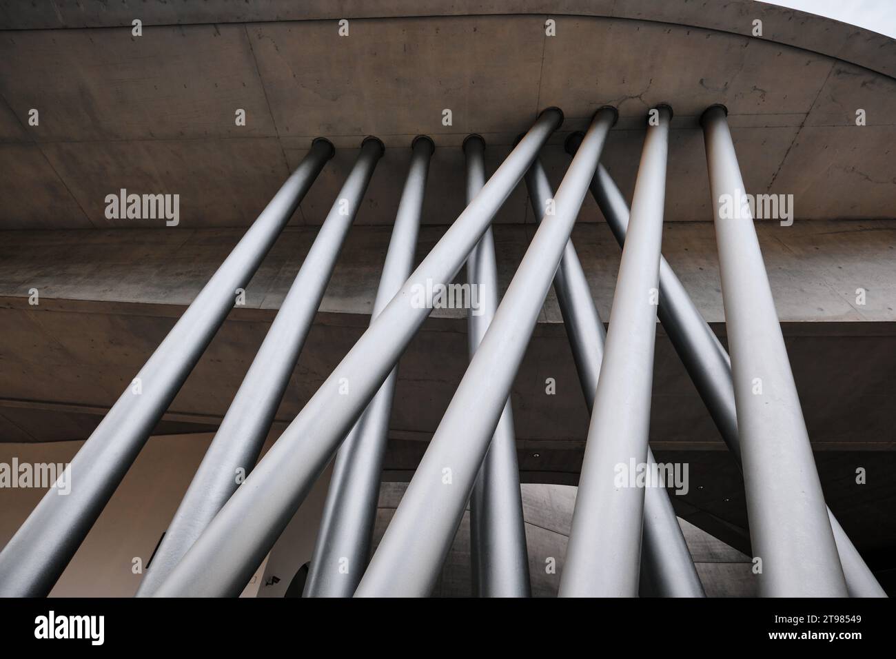 Rome, Italy - October 29 2023: Facade of MAXXI national museum of 21st-century contemporary art ...