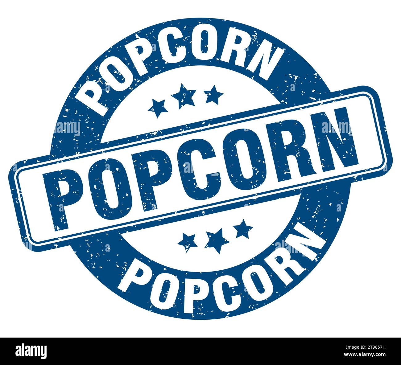 popcorn stamp. popcorn sign. round grunge label Stock Vector Image ...