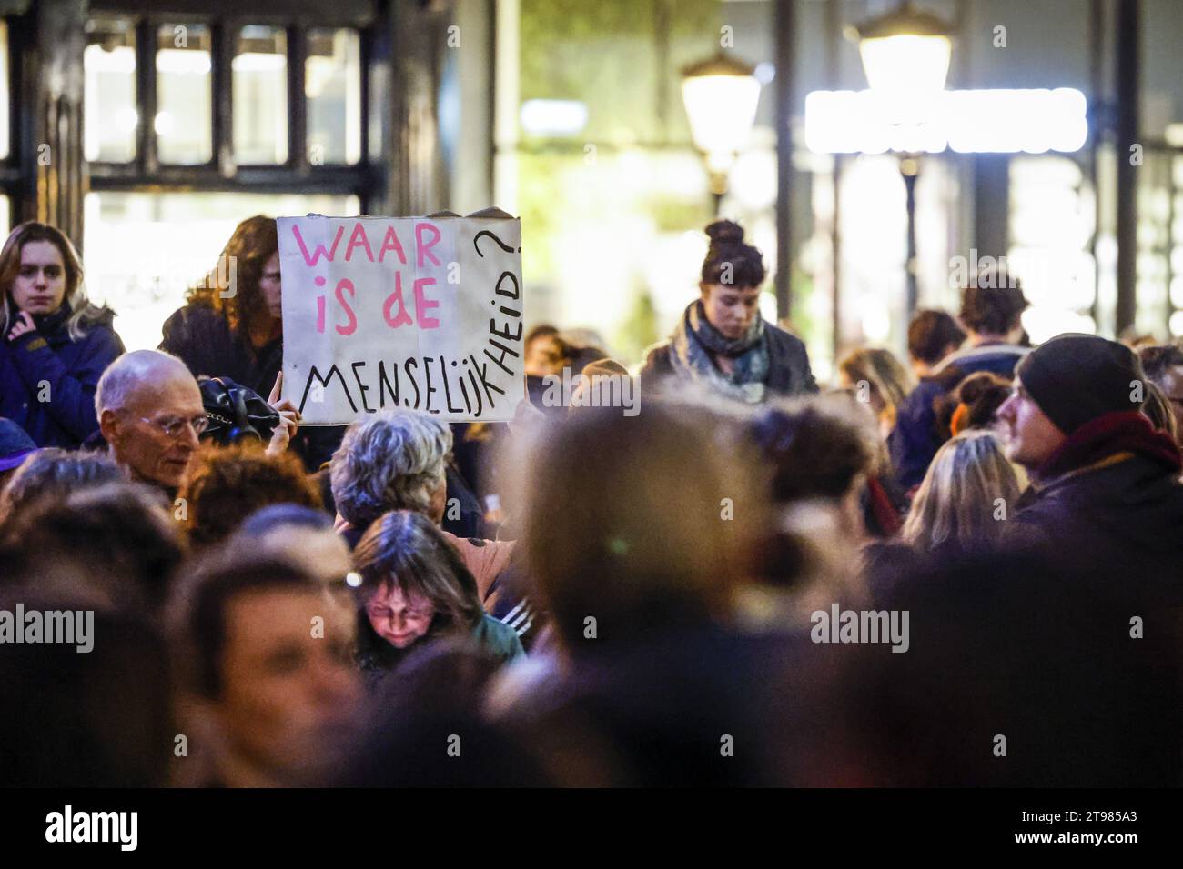 UTRECHT - Participants in a solidarity action against exclusion and ...