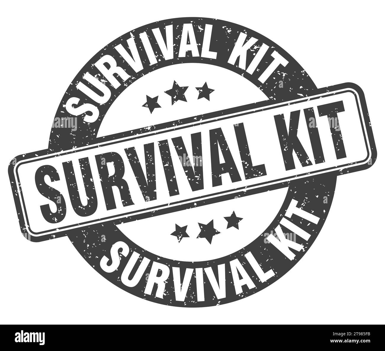 survival kit stamp. survival kit sign. round grunge label Stock Vector ...
