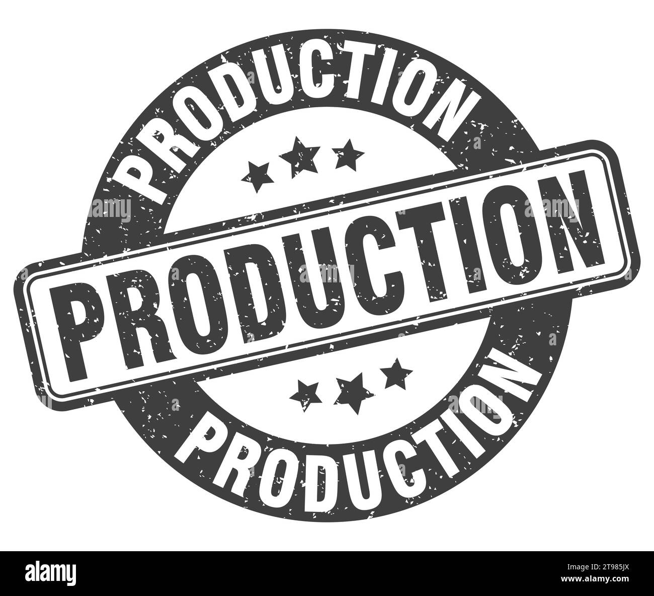 production stamp. production sign. round grunge label Stock Vector ...