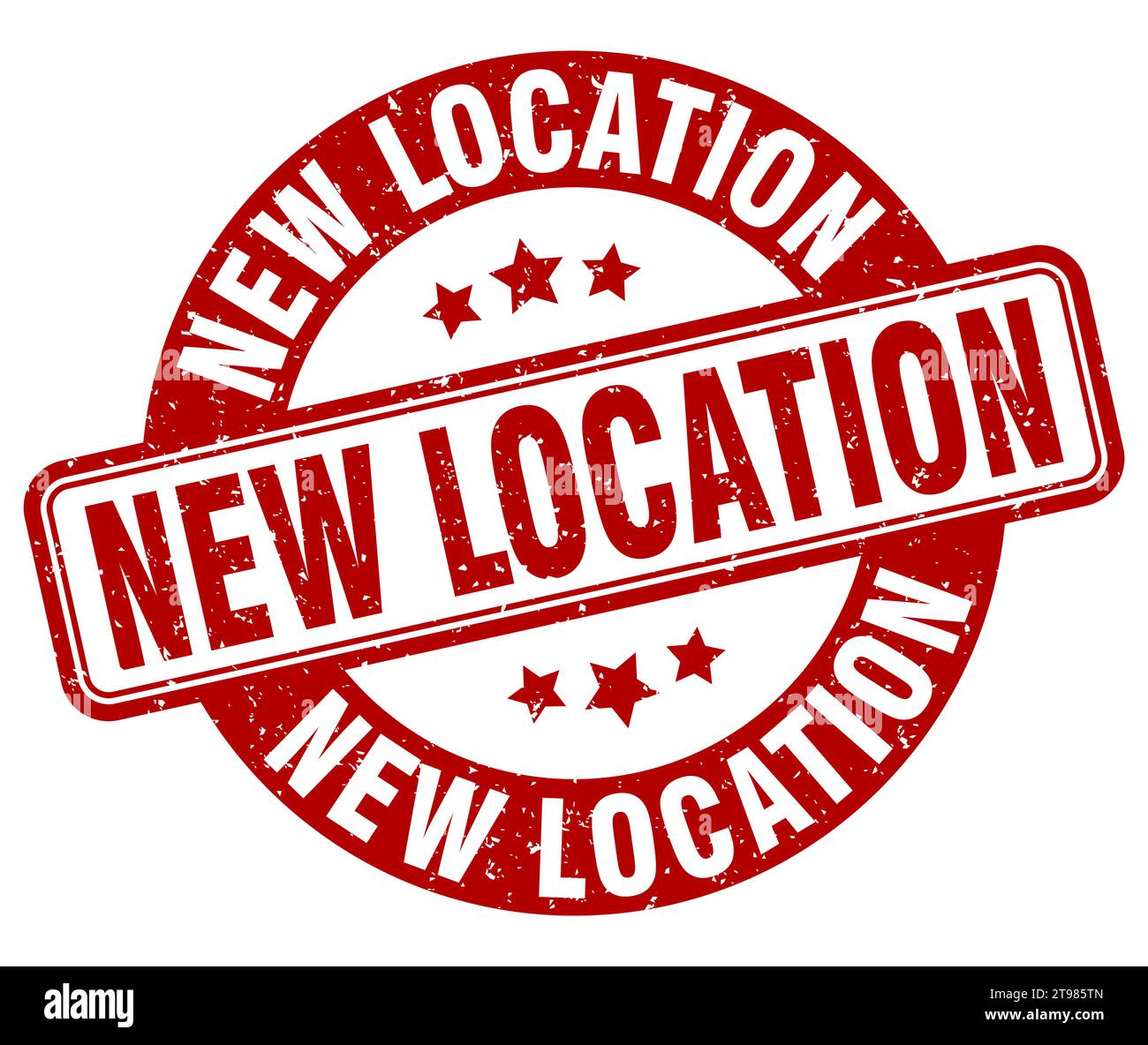 new location stamp. new location sign. round grunge label Stock Vector ...