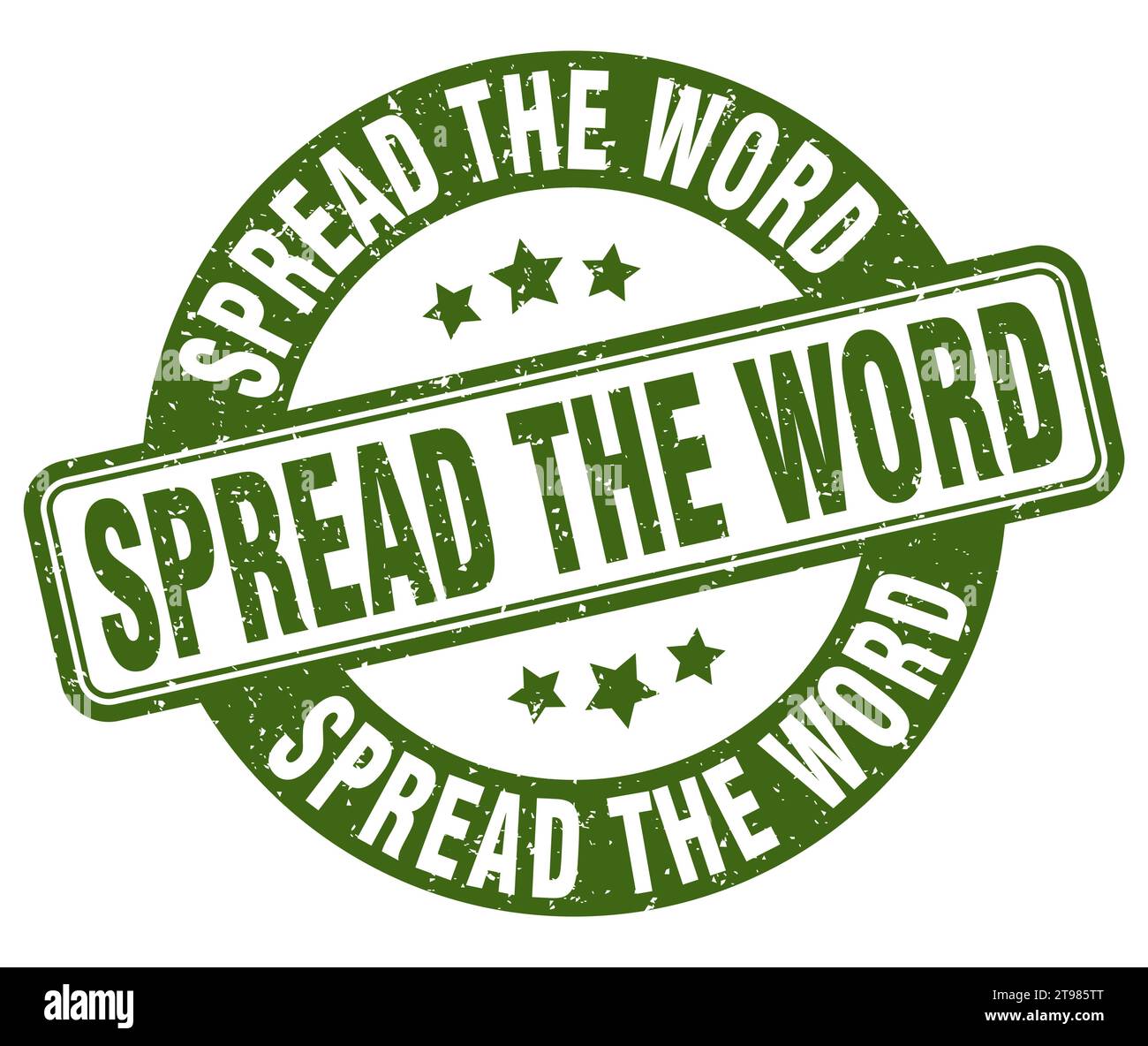 spread the word stamp. spread the word sign. round grunge label Stock ...