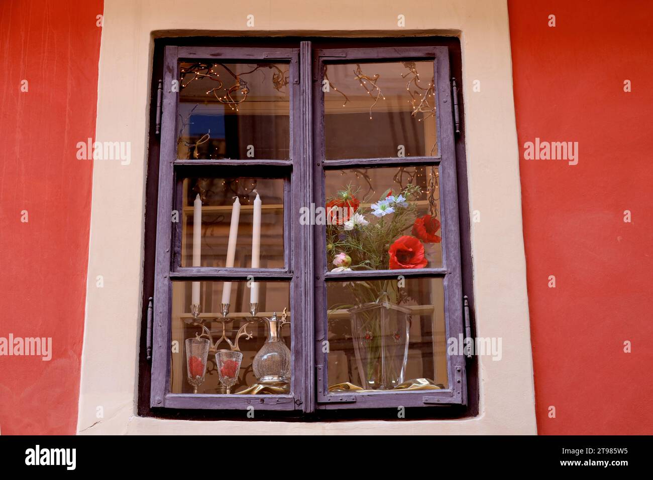 Romantic window of a historic house in Prague Stock Photo - Alamy