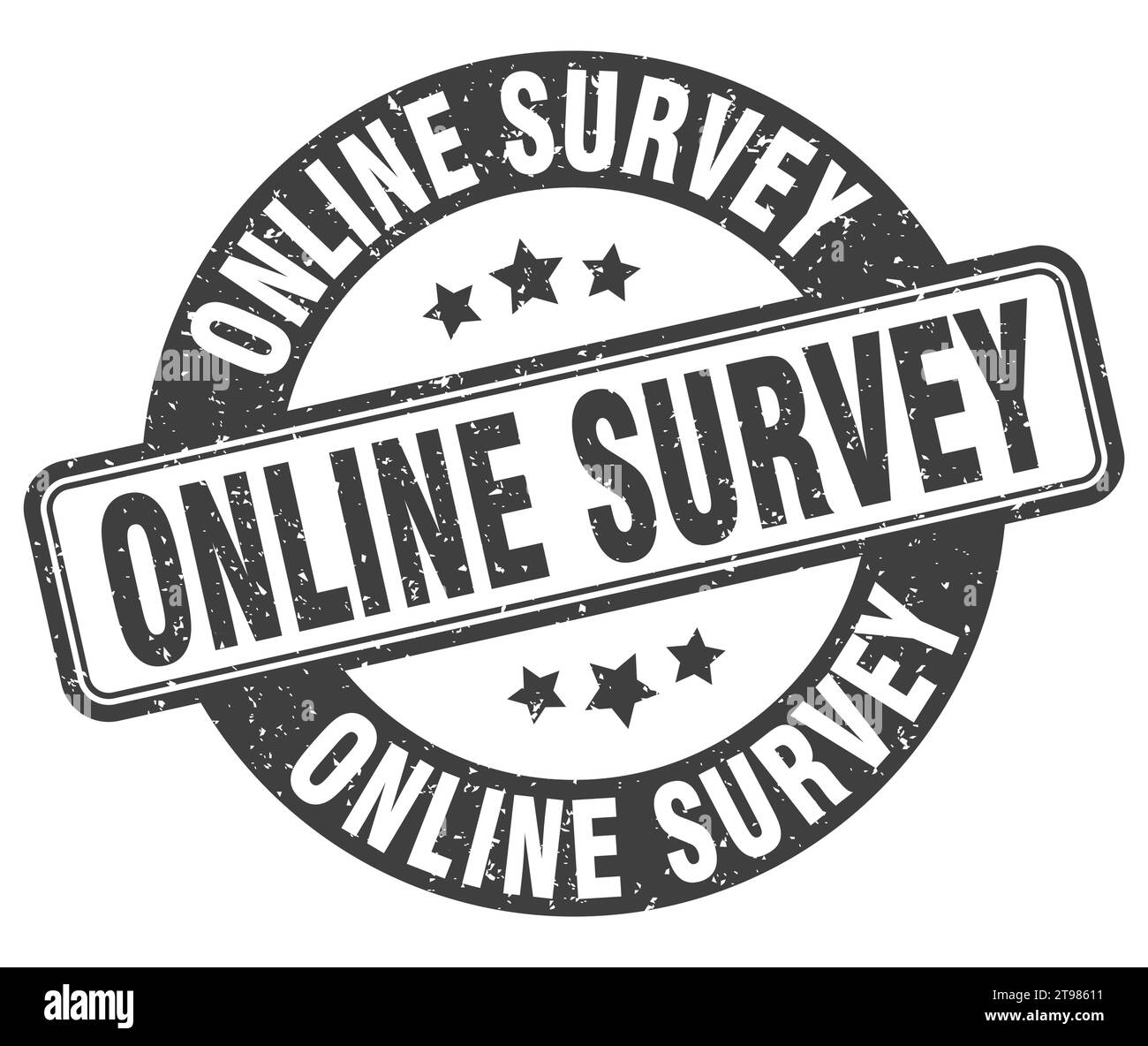 online survey stamp. online survey sign. round grunge label Stock ...