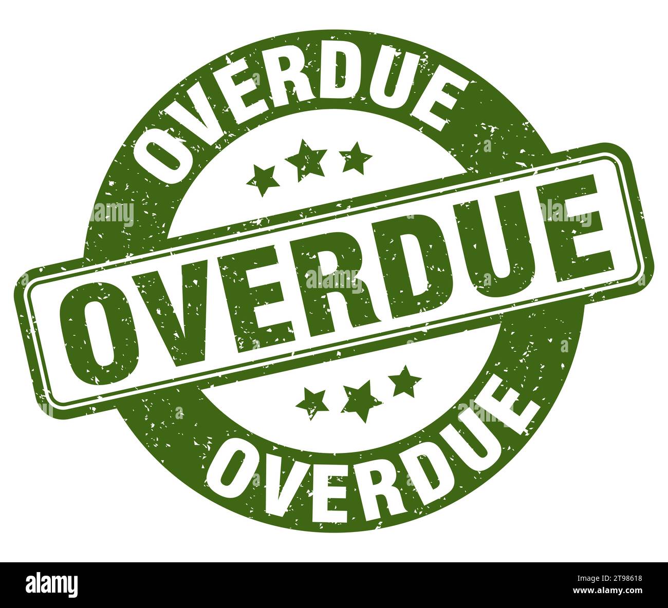 overdue stamp. overdue sign. round grunge label Stock Vector Image ...