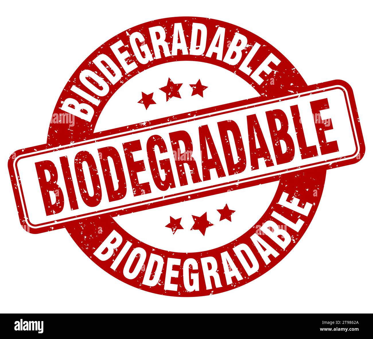 biodegradable stamp. biodegradable sign. round grunge label Stock ...
