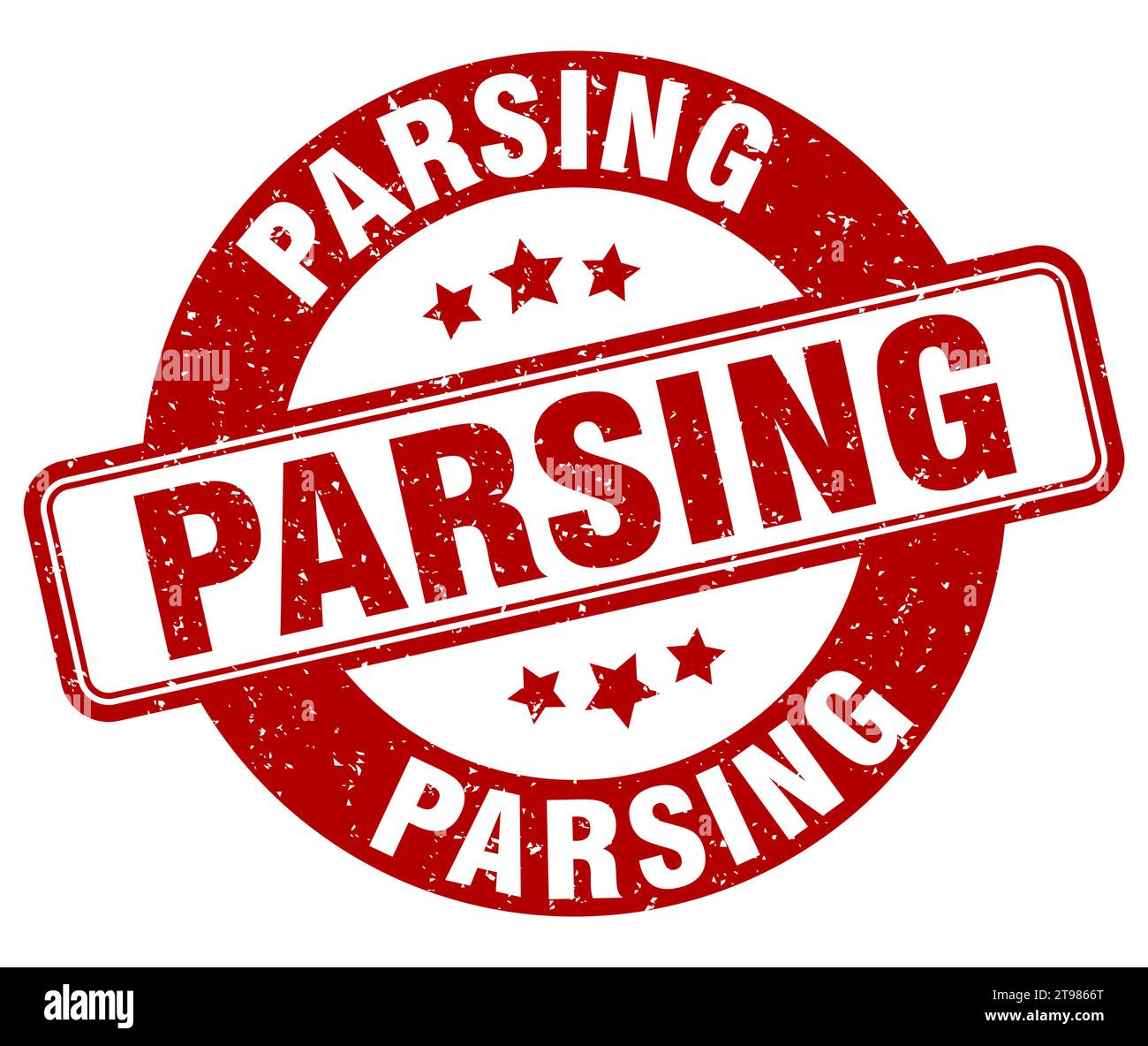 parsing stamp. parsing sign. round grunge label Stock Vector Image ...
