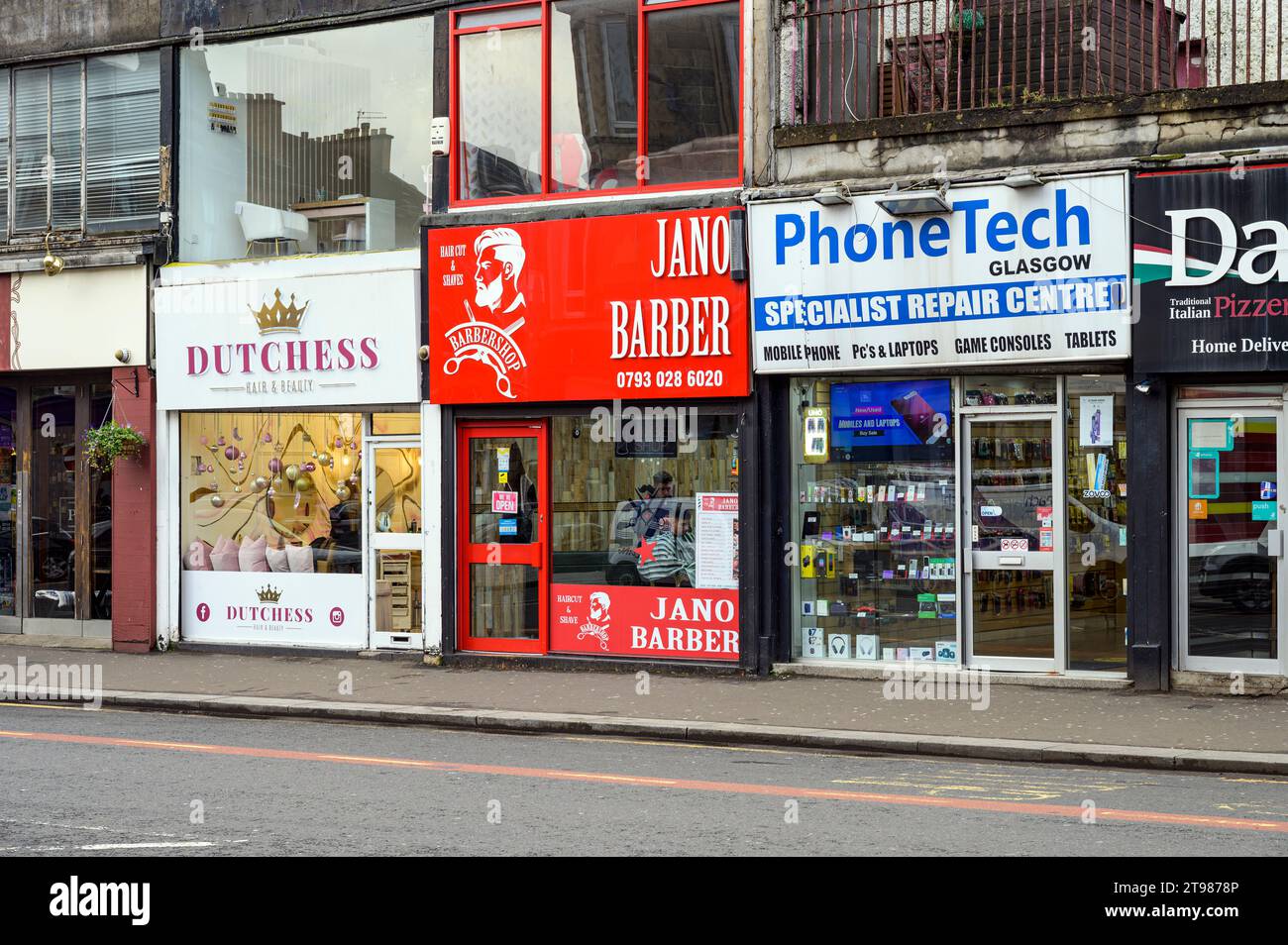 Local shops in Shawlands, Glasgow, Scotland, UK , Europe Stock Photo ...