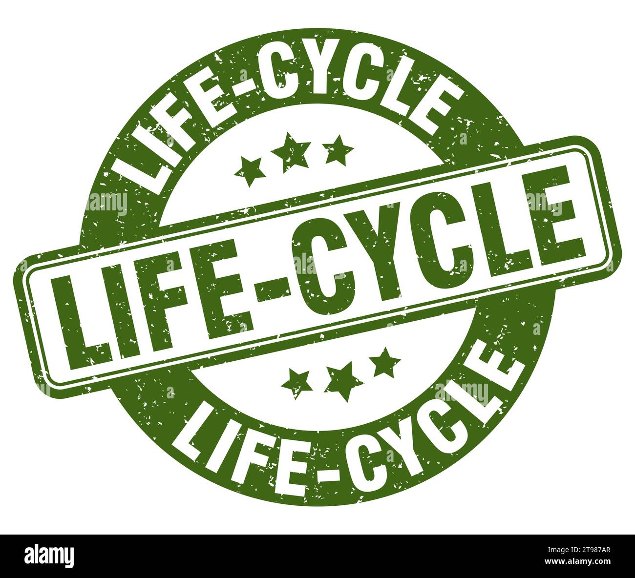 life-cycle stamp. life-cycle sign. round grunge label Stock Vector ...