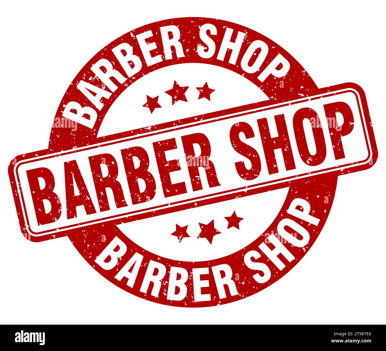 barber shop stamp. barber shop sign. round grunge label Stock Vector ...