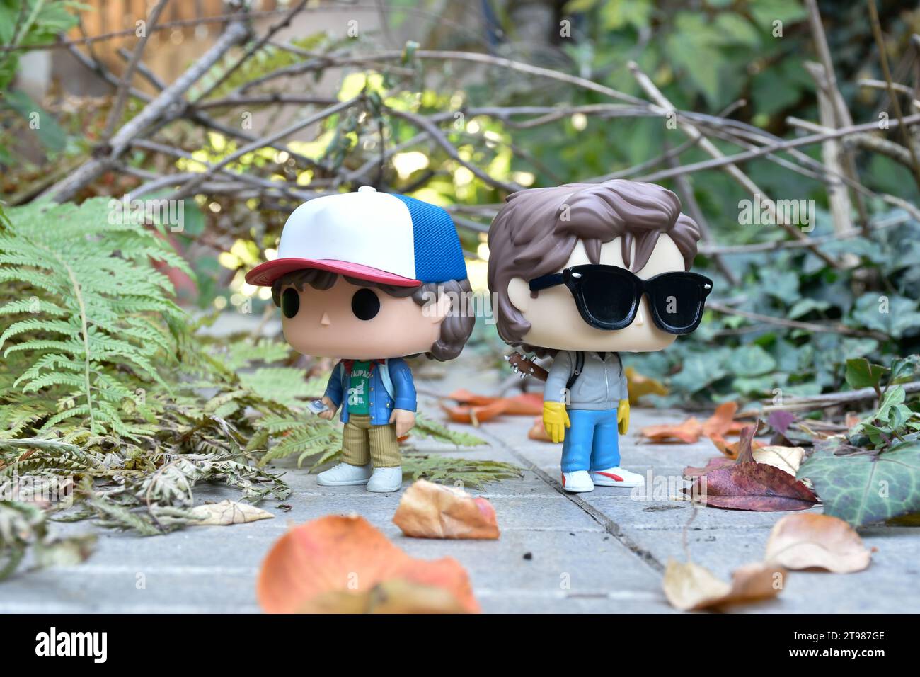 Funko Pop action figures of Dustin and Steve from horror TV series ...