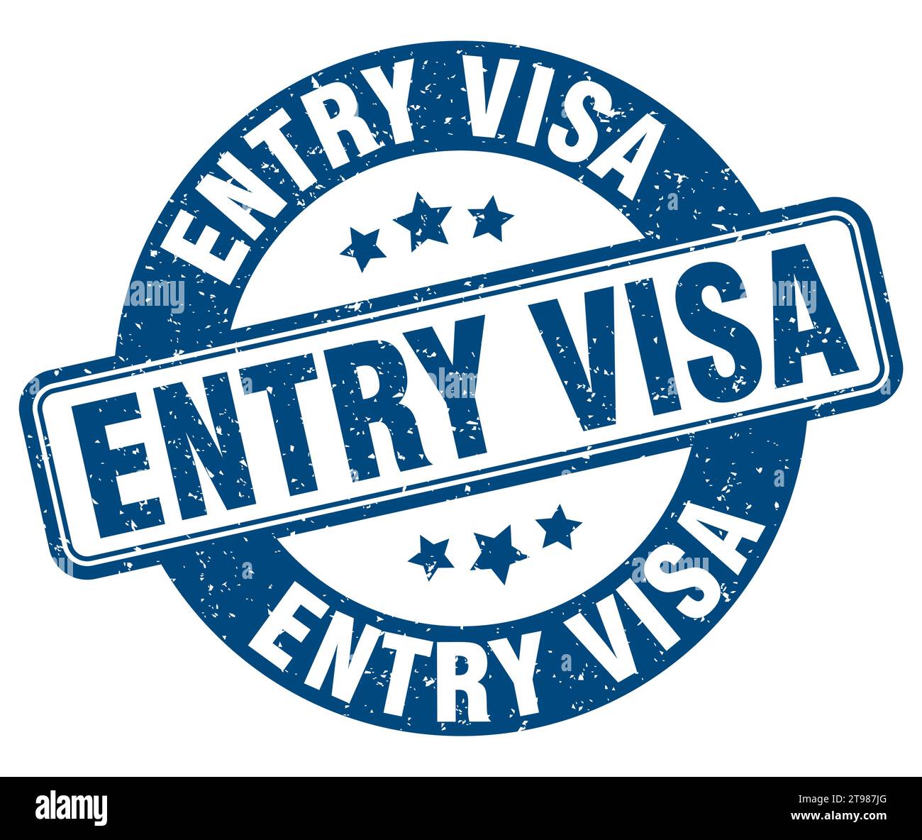 entry visa stamp. entry visa sign. round grunge label Stock Vector ...