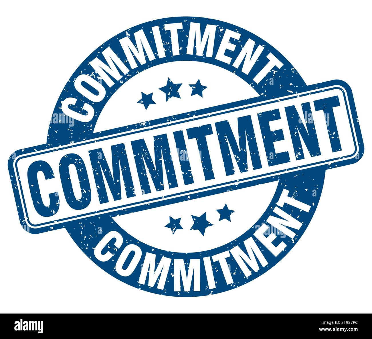 commitment stamp. commitment sign. round grunge label Stock Vector ...